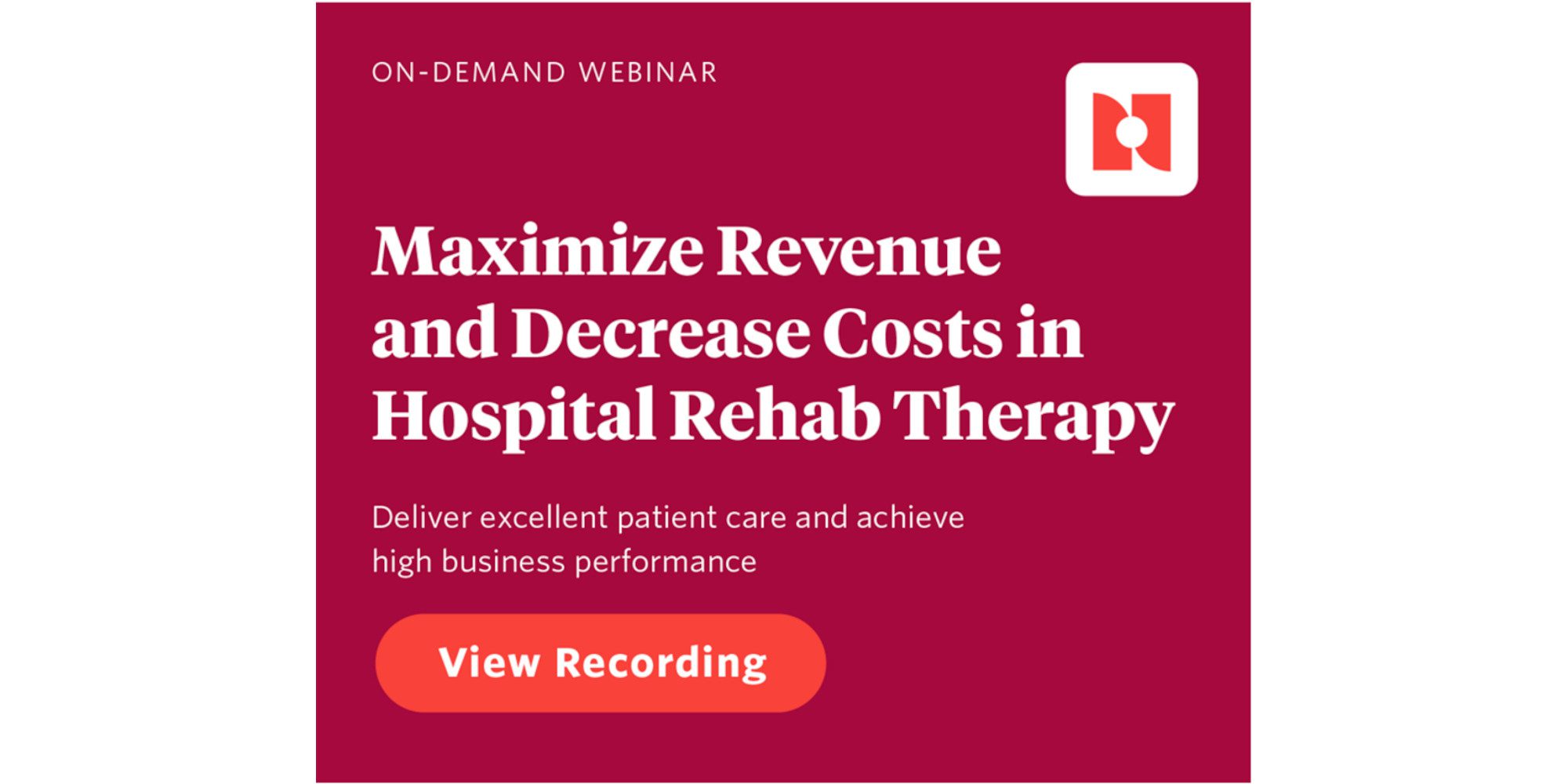 Free On-Demand Webinar from Net Health - Rehab Management